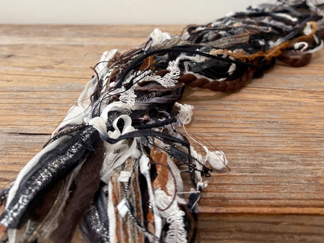 Animal Print Fringe Effects™ 21yd Fiber Bundle . Black Brown White - Etsy