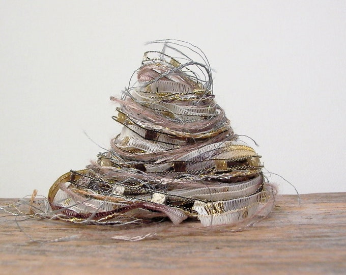 Geode Fiber Effects™ Art Yarn Bundle 6x2 12yd . Cream Beige Camel Tan ...