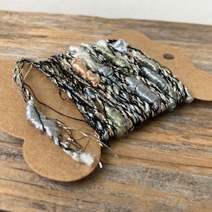 5 Yards Muench Cleo Yarn . Metallic Coil Ribbon . Tassels Jewelry Gift ...