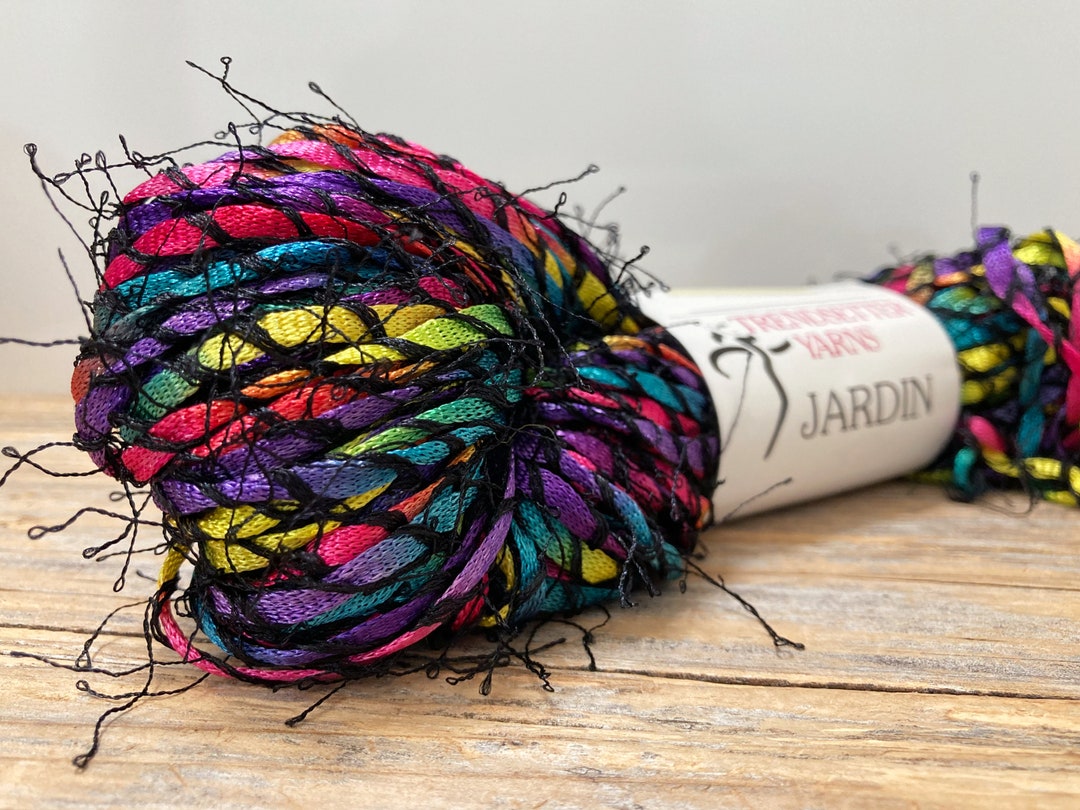 Trendsetter Jardin Yarn . Stained Glass 4 . 78yds . Rainbow Ribbon ...