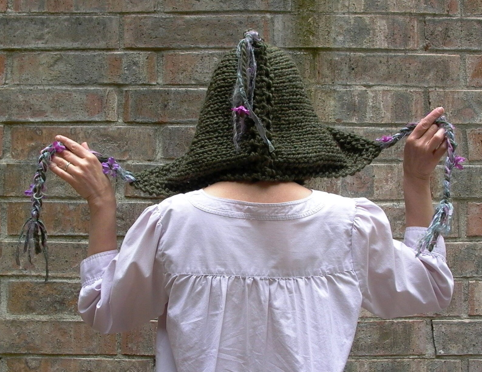 Pixie hood knitting pattern instant download . faery | Etsy