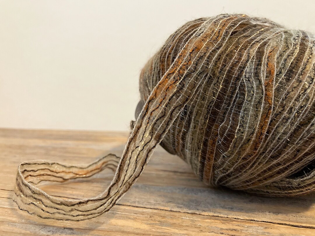 Trendsetter Love Gauze Woven Ribbon Yarn . Earth 711 . 88yds . Brown ...