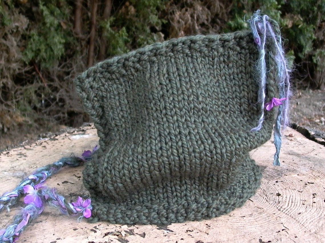 Pixie hood knitting pattern instant download . faery | Etsy
