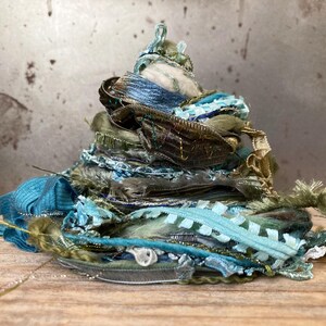 Algae Fringe Effects™ Art Yarn Bundle 18x1 18yd . Olive Green Teal ...