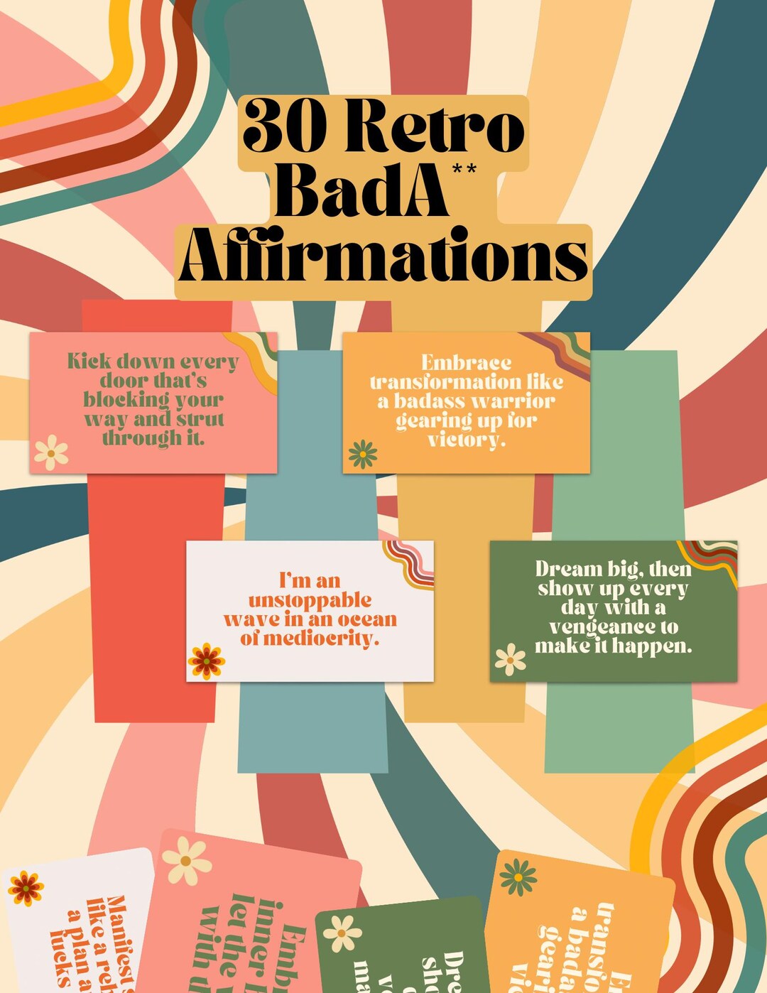 Bad Ass Affirmations, Fierce, Fun, and Unapologetic, Retro, Soft Vulgar ...