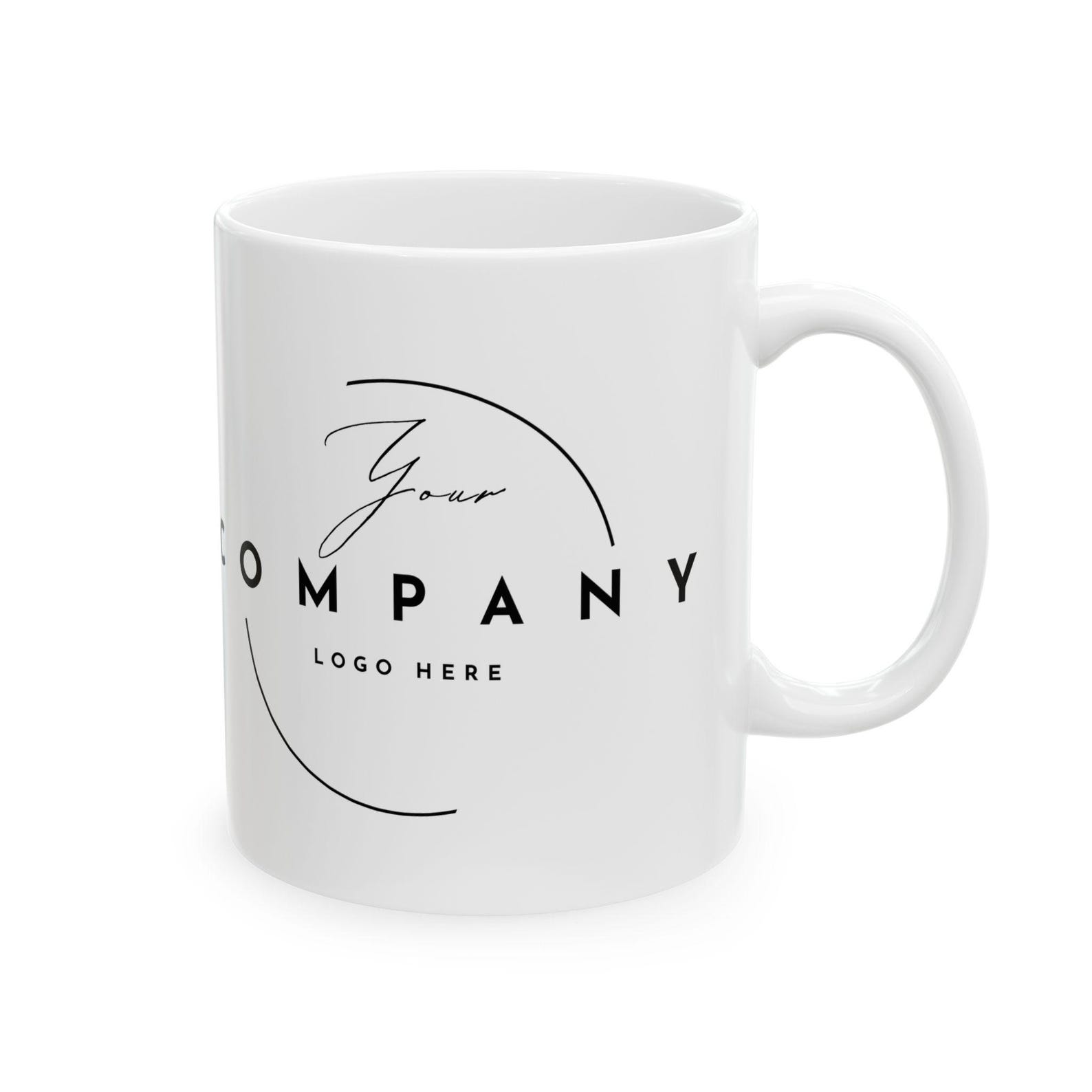 Elegant Company Logo Ceramic Mug - Personalized Gift for Coffee Lovers ...
