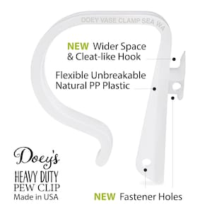 Doey's HEAVY DUTY Pew Clips - Attach Elegant Wedding Aisle Decorations ...