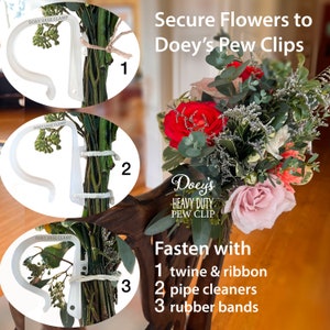 Doey's HEAVY DUTY Pew Clips Attach Wedding Aisle Pew Decorations on ...