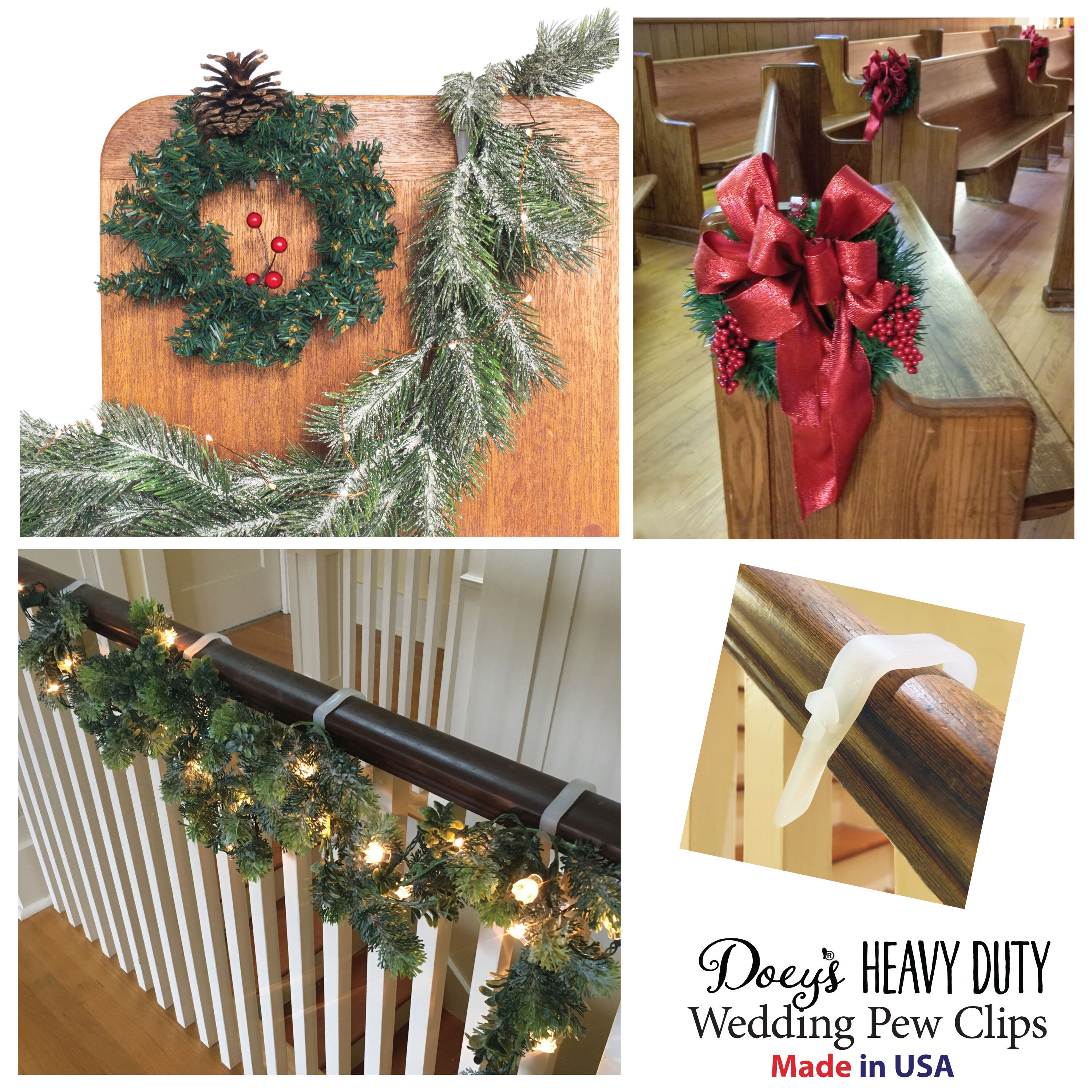 12 Wedding ceremony pew clips Doey's Church Pew Clip | Etsy