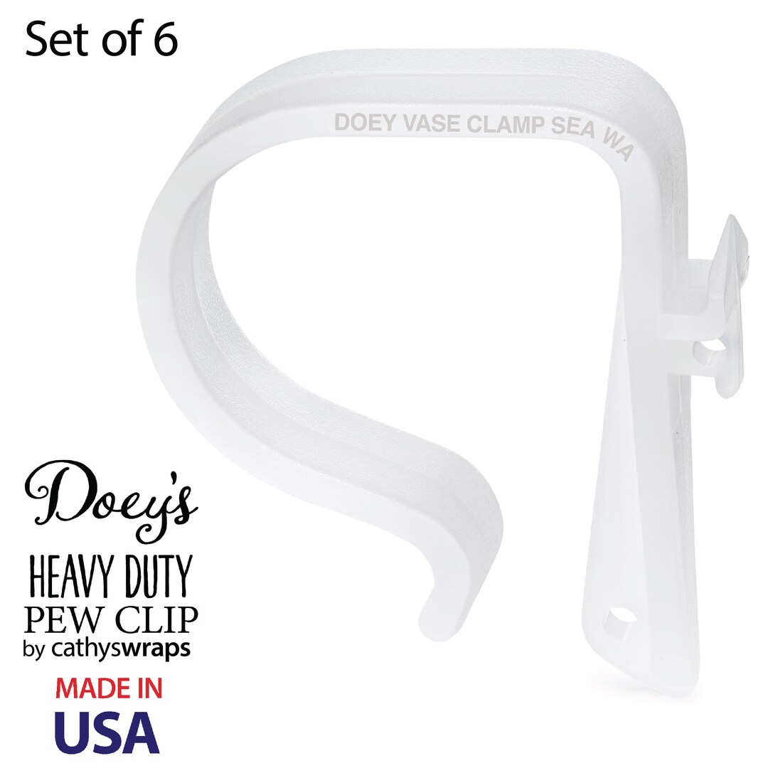 Doey's HEAVY DUTY Pew Clips Attach Wedding Aisle Pew Decorations on ...