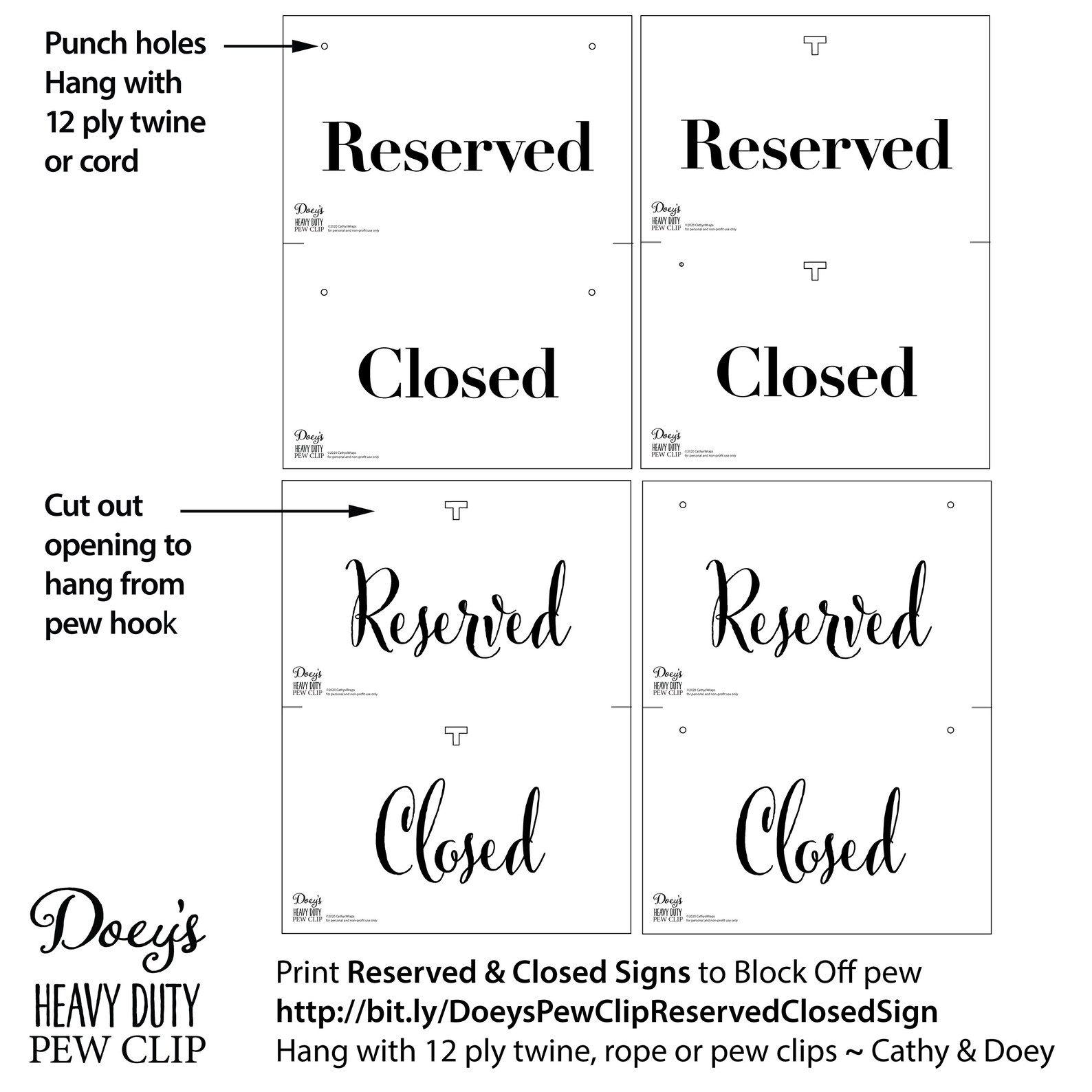 Doey's HEAVY DUTY Pew Clips Attach Wedding Aisle Pew | Etsy