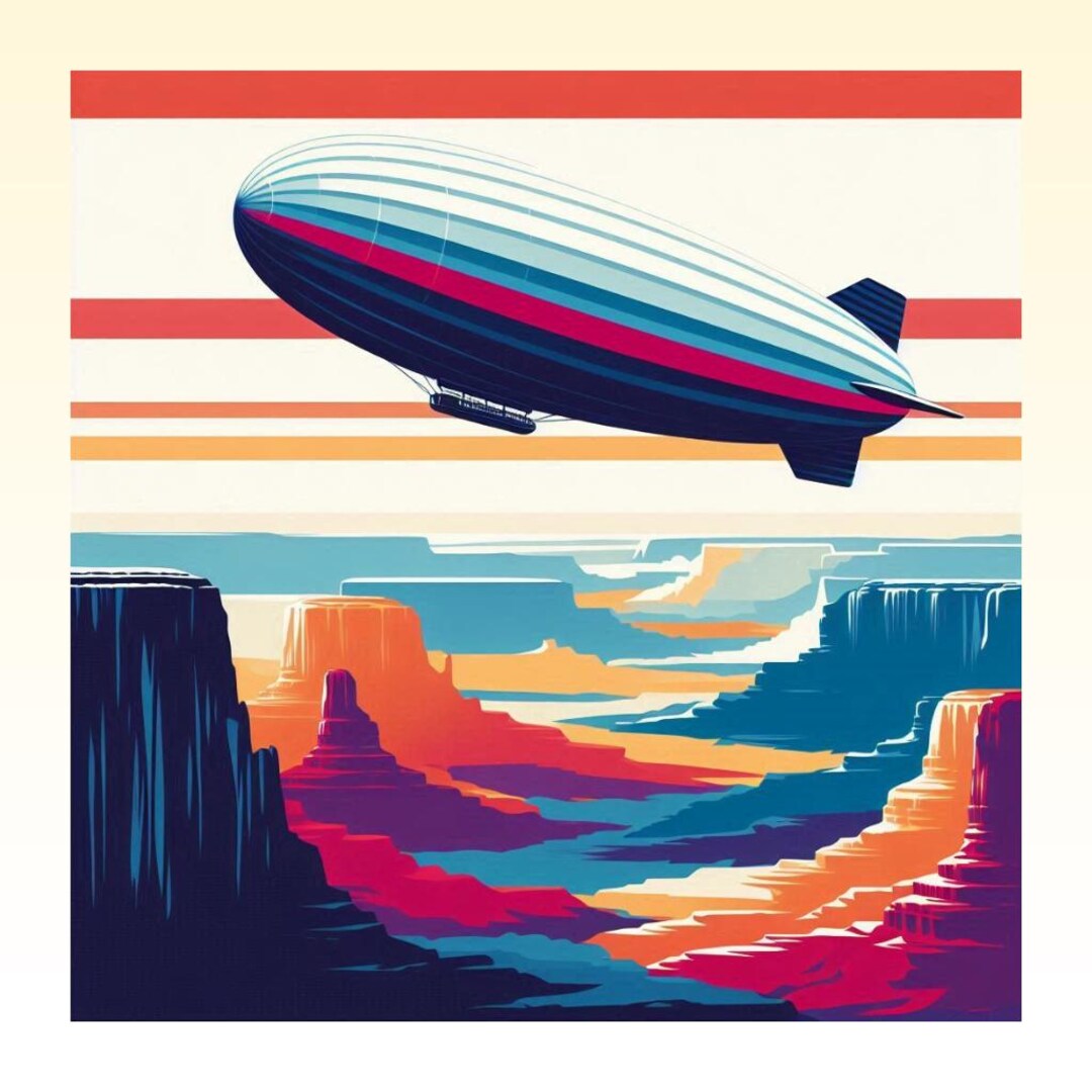 Poster Minimalist Zeppelin Design Wall Decoration for Bedroom Living ...