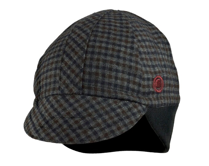 Dark Green Winter Cycling Cap With havana Brown Soft Brim. Unisex ...