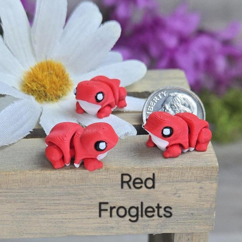Nano Frogs Toads 3D Printed Articulated Fidget Sensory Toy Desk ...