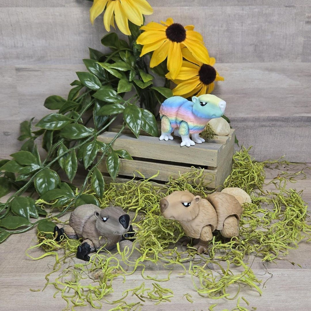 Magnet Capybara Articulated Fidget Sensory Toy Desk Decoration Choose ...