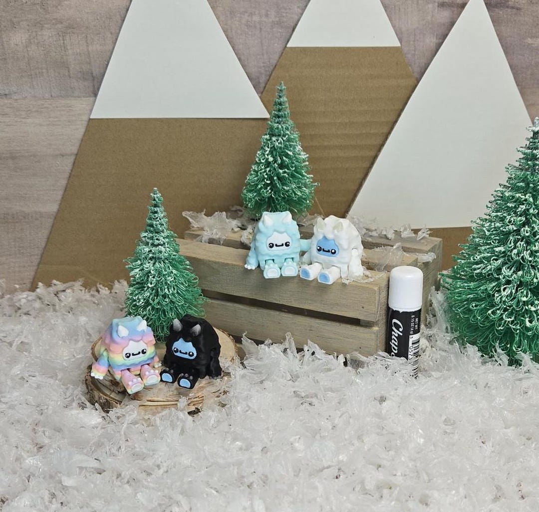 Chunky Yeti Micro 3D Printed Fidget Sensory Toy Choose Your Own Desk ...