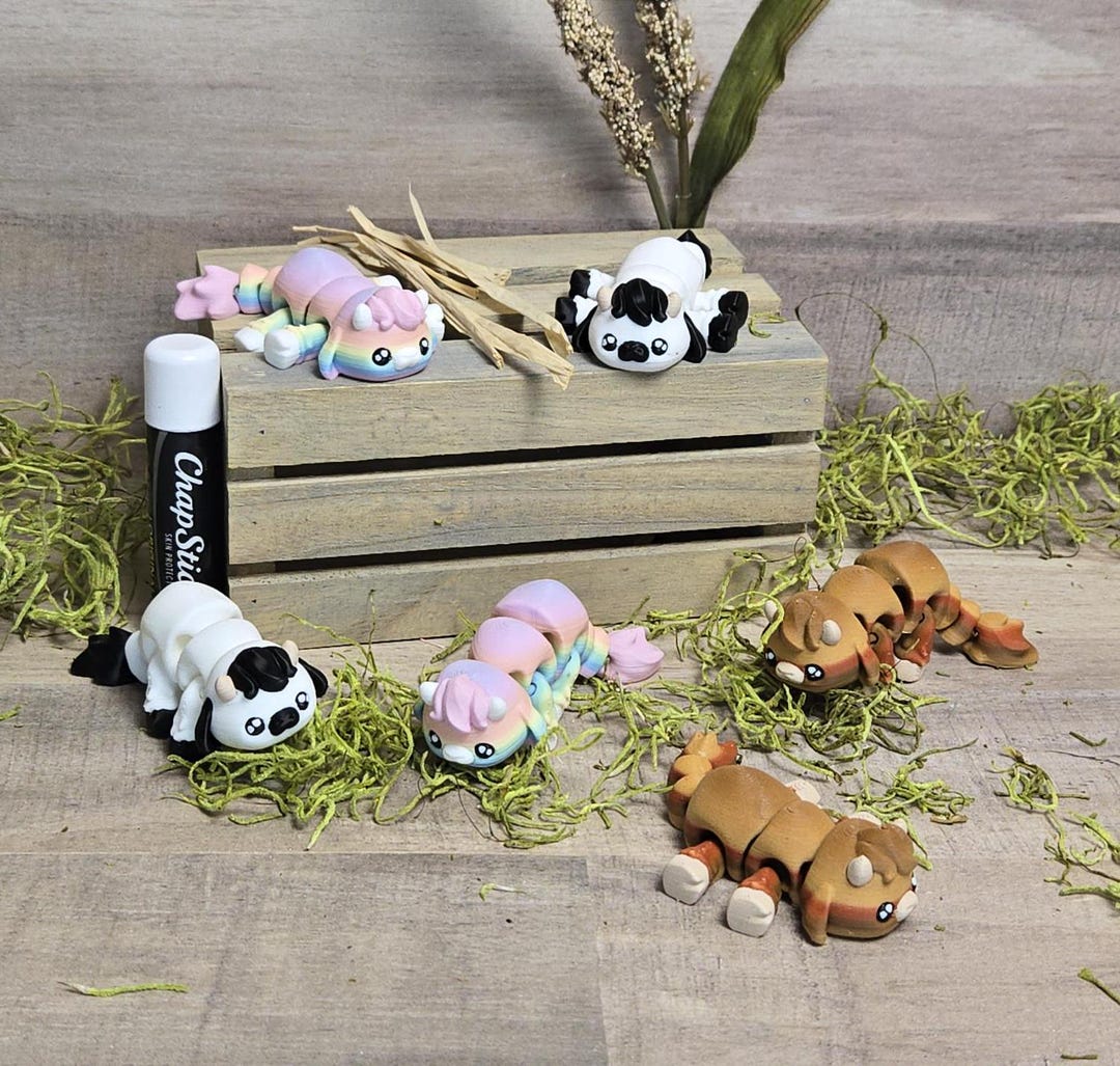 Chunky Highland Cow Mini 3D Printed Fidget Sensory Toy Choose Your Own ...