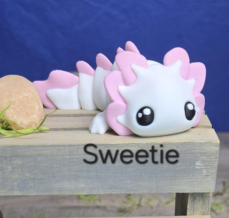 Chunky Axolotl Magnet 3D Printed Articulated Sensory Desk Decoration ...