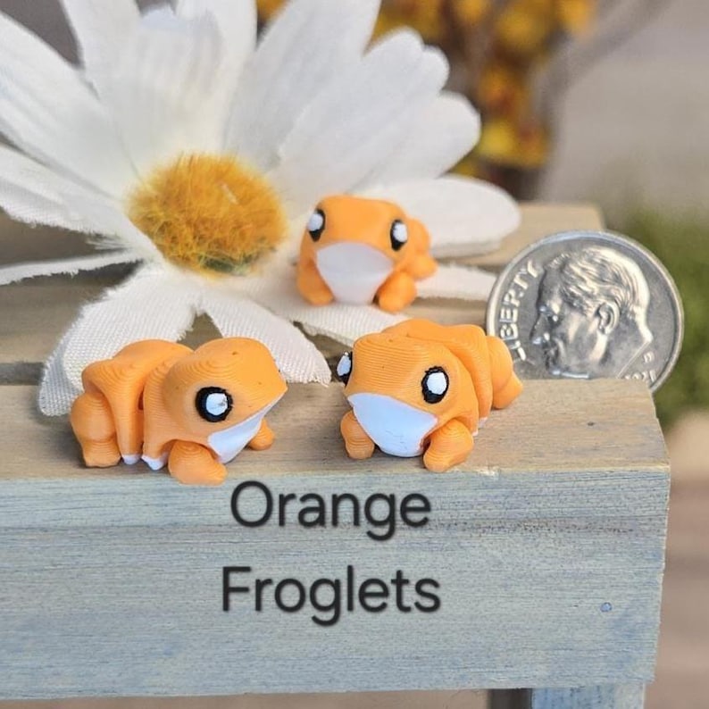 Nano Frogs Toads 3D Printed Articulated Fidget Sensory Toy Desk ...