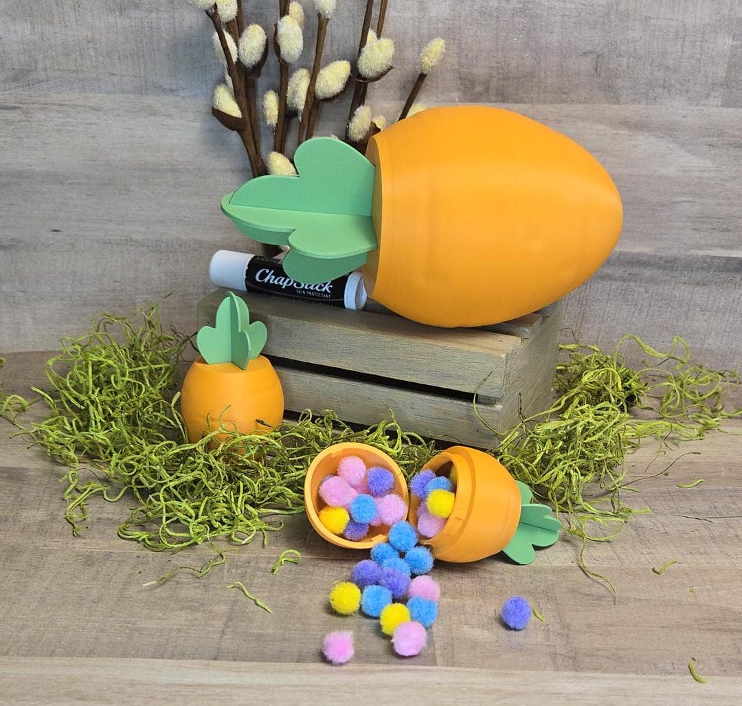 Carrot Egg Easter Basket Gift Idea Desk Decoration Toy Critter Candy ...