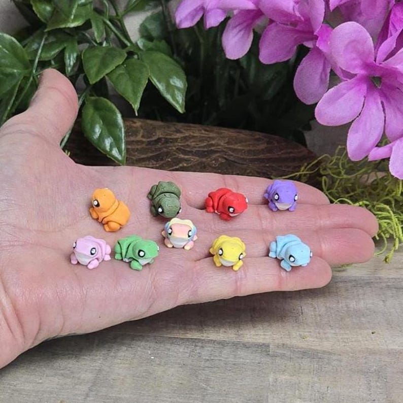 Nano Frogs Toads 3D Printed Articulated Fidget Sensory Toy Desk ...