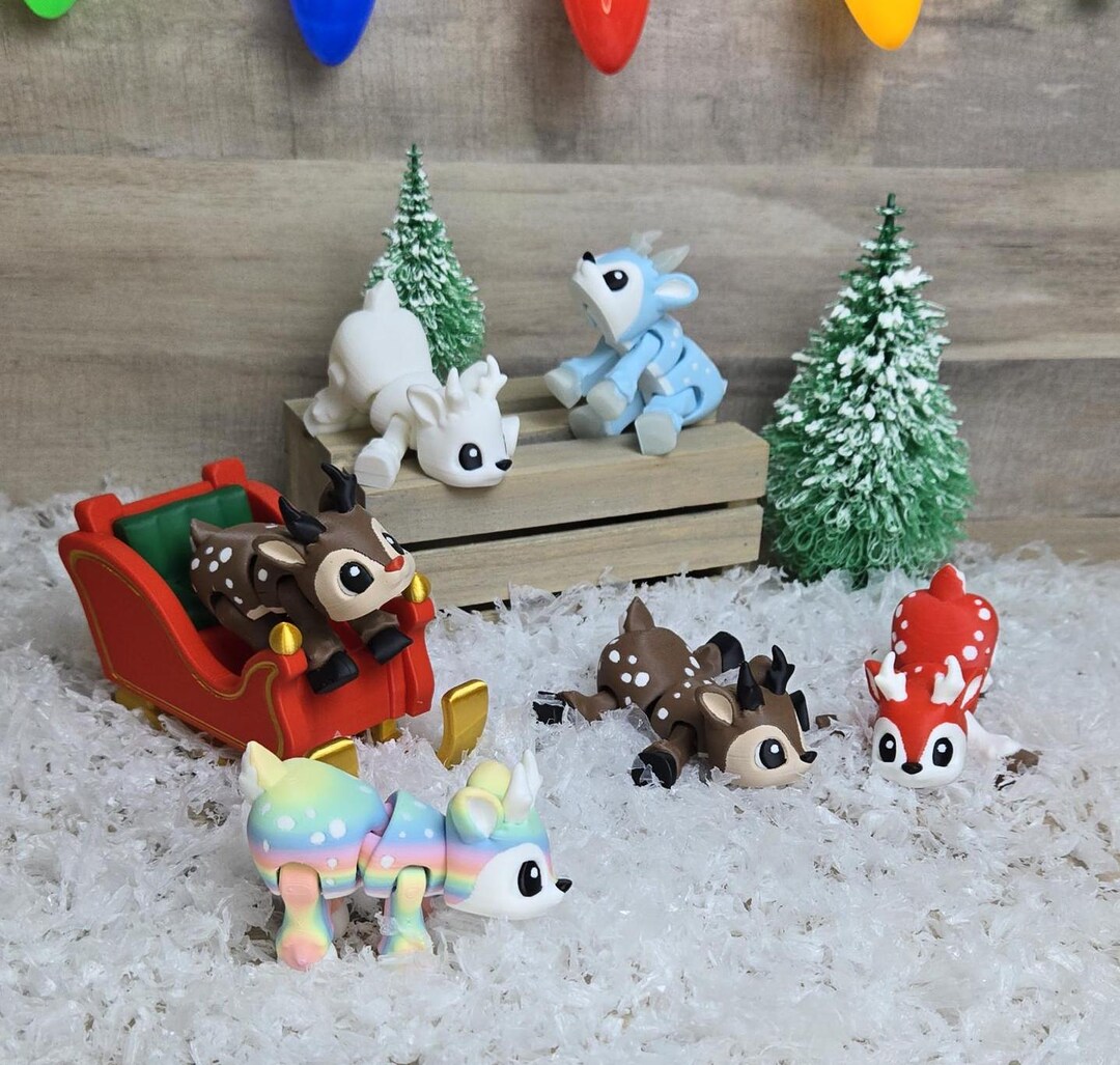 Chunky Reindeer Magnet 3D Printed Fidget Sensory Toy Choose Your Own ...