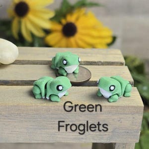 Nano Frogs Toads 3D Printed Articulated Fidget Sensory Toy Desk ...