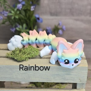 Chunky Fox Magnet 3D Printed Articulated Sensory Fidget Toy Desk ...