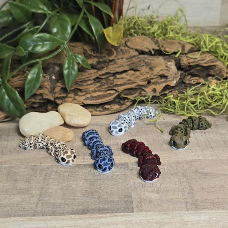 Leopard Gecko Camo Micro Articulated Chunky Sensory Fidget Desk Toy ...