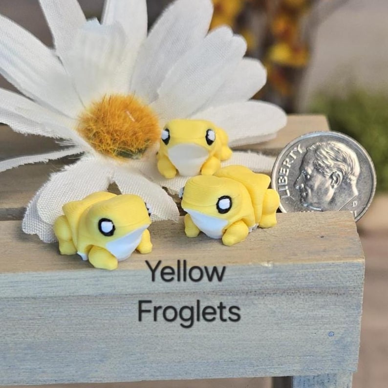 Nano Frogs Toads 3D Printed Articulated Fidget Sensory Toy Desk ...