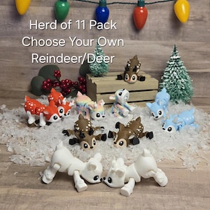 Chunky Reindeer Magnet 3D Printed Fidget Sensory Toy Choose Your Own ...