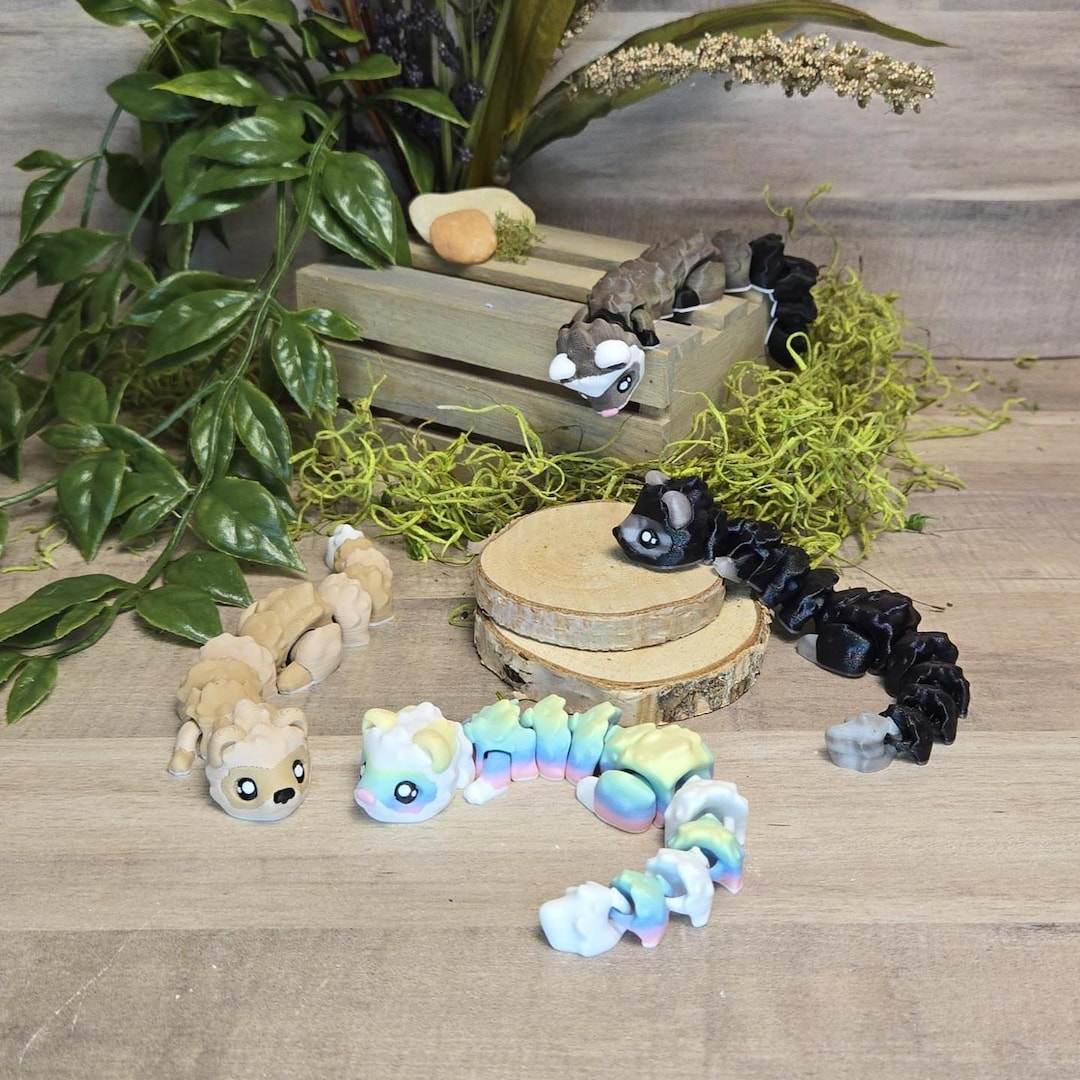 Chunky Ferret Magnet 3D Printed Fidget Sensory Desk Toy Choose Your Own ...