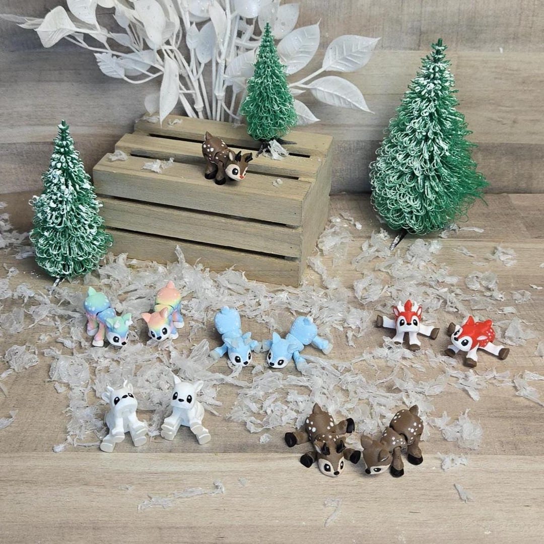 Chunky Reindeer Deer Micro 3D Printed Fidget Sensory Toy Choose Your ...