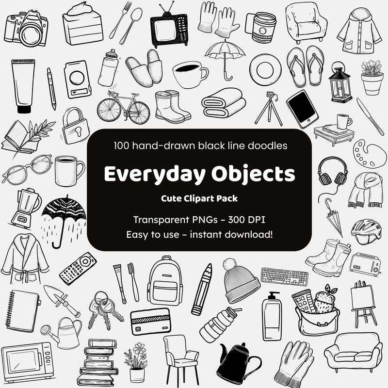 Clip Art Everyday Objects - Etsy