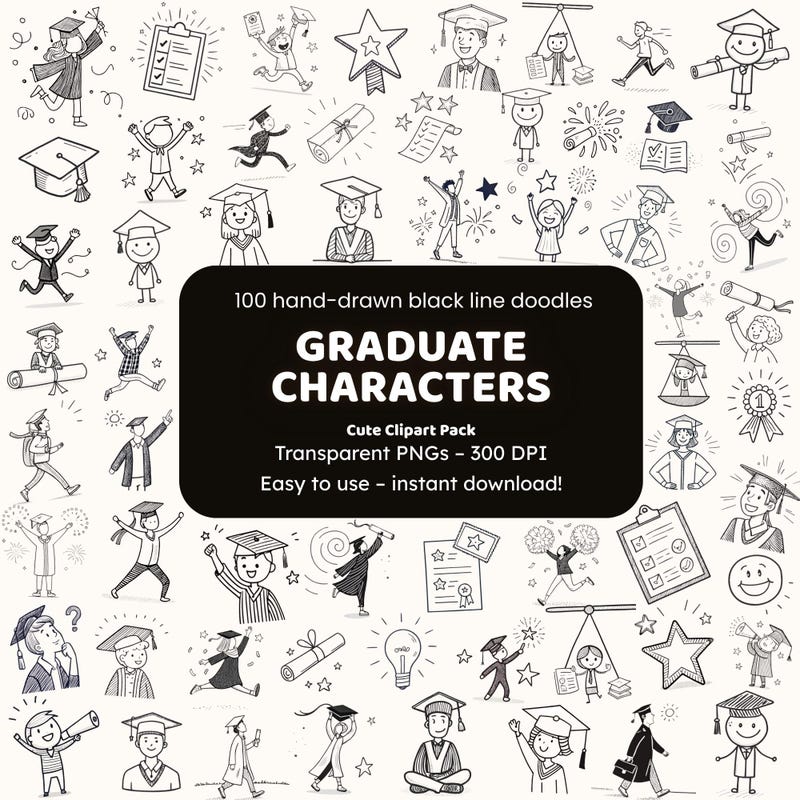 Graduation Doodles - Etsy