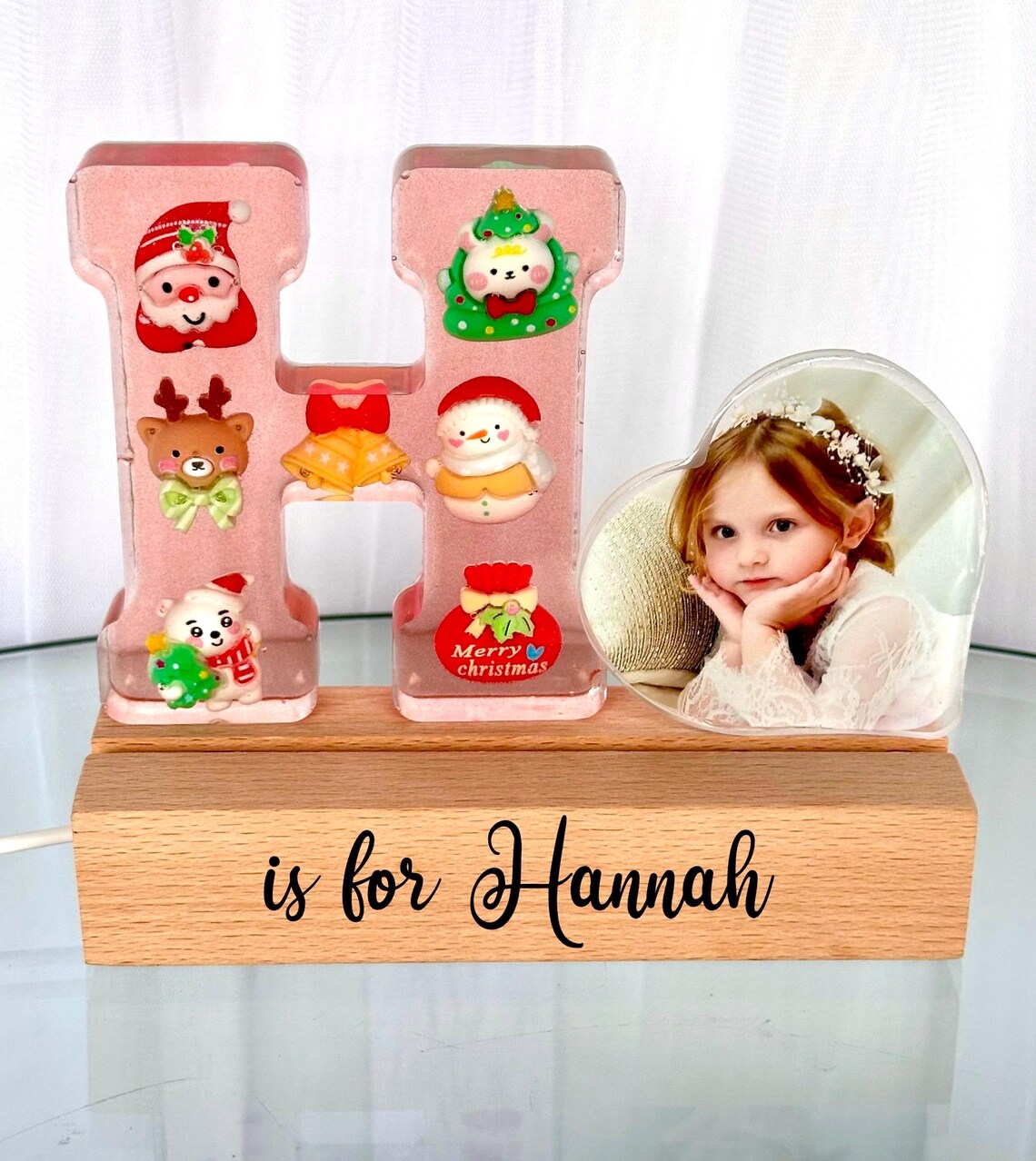 3D Custom Letter Lights, Personalized Resin Photo Display Lamp,handmade ...