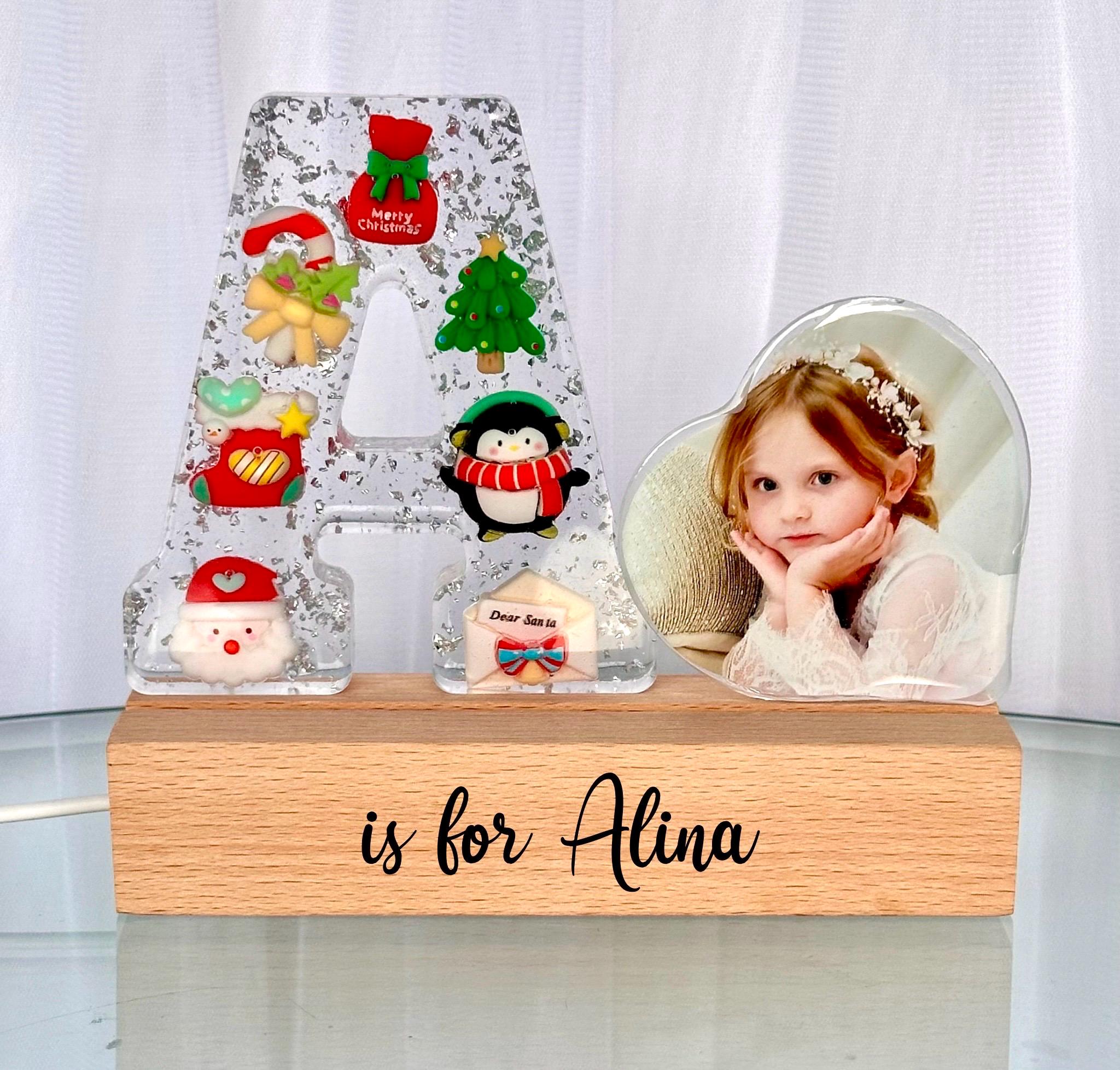 3D Custom Letter Lights, Personalized Resin Photo Display Lamp,handmade ...