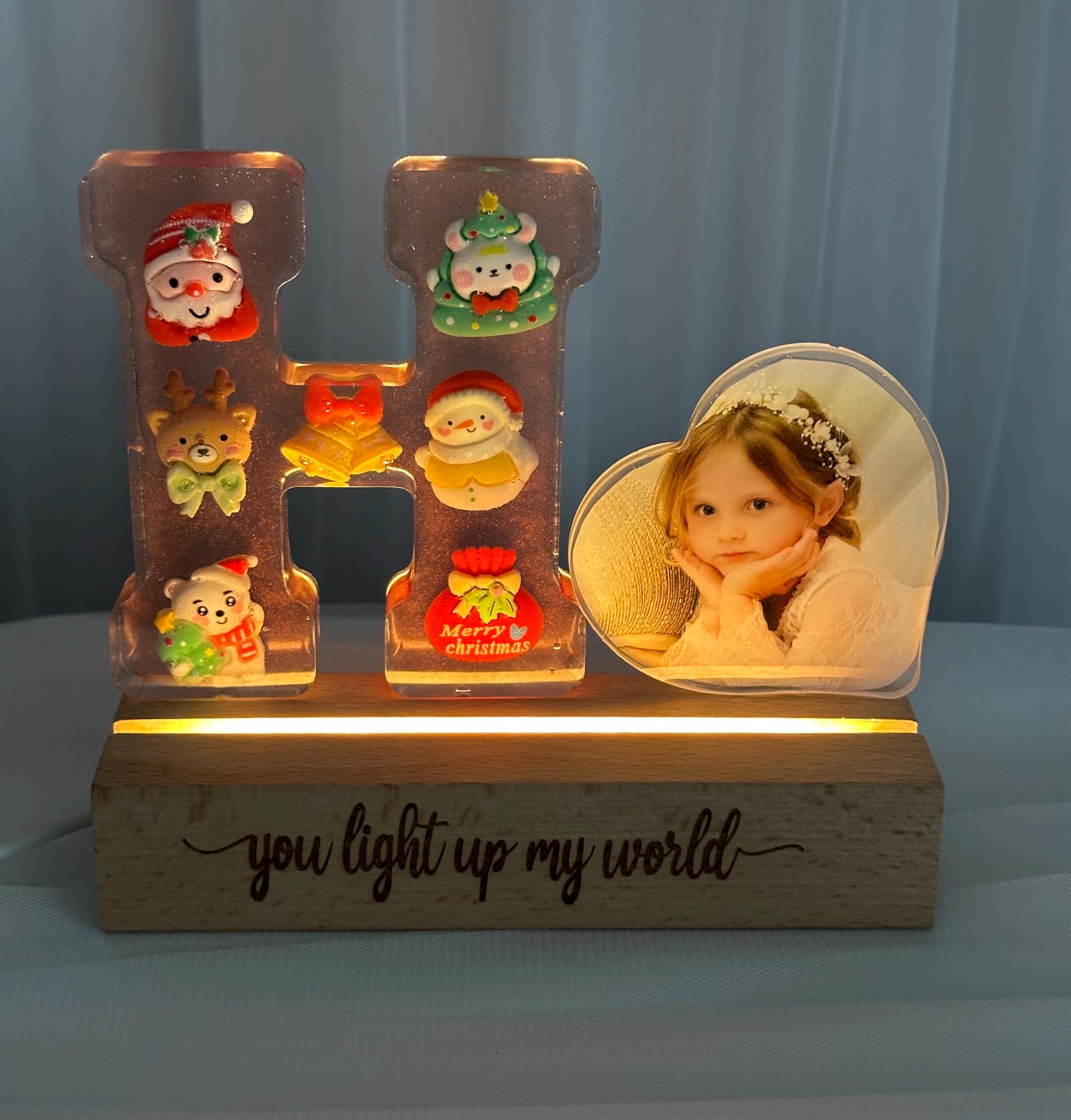 3D Custom Letter Lights, Personalized Resin Photo Display Lamp,handmade ...