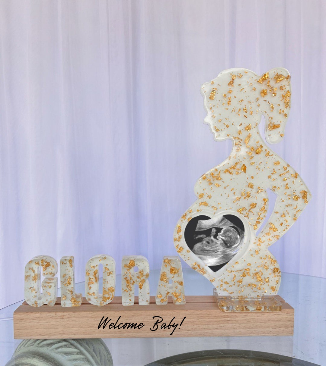 Personalized Letter Lamp Baby Shower Decoration Gift for Mom LED Night ...