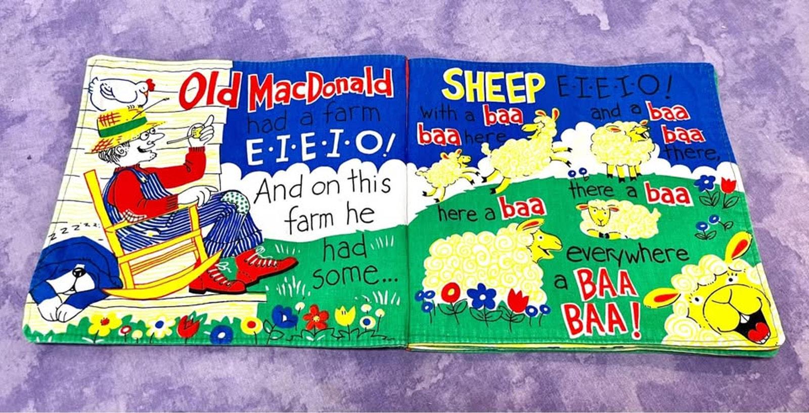 Old Macdonald Had A Farm Counting Handmade Fabric Toddler Soft Book - Etsy