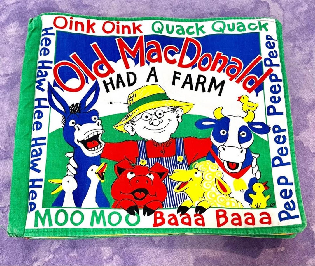 Old Macdonald Had A Farm Counting Handmade Fabric Toddler Soft Book - Etsy