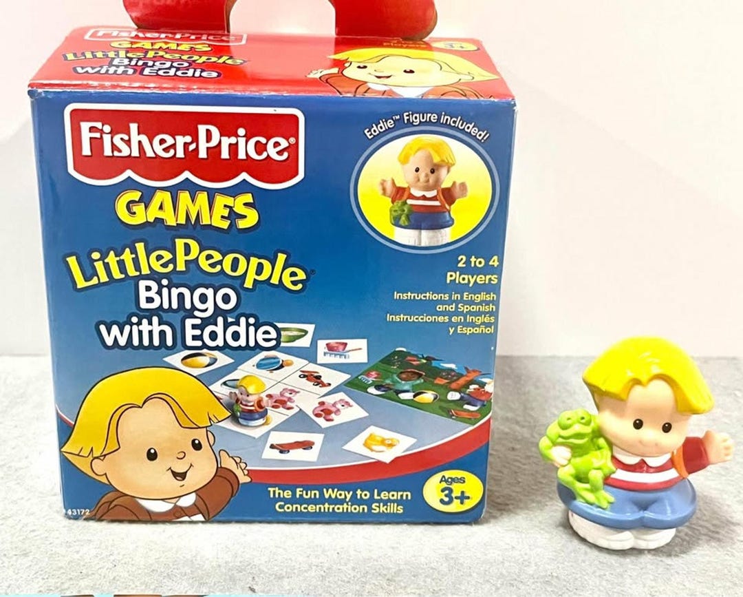 Fisher Price Little People Bingo With Eddie Game 3+ - Rare - Etsy