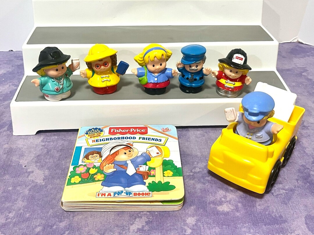 Fisher Price Little People Pop up Play Books Neighborhood Friends 6 ...