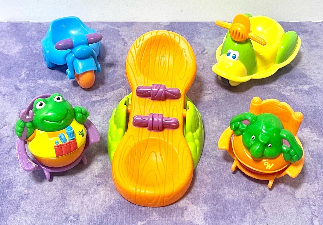 6pc 2003 Playskool Weebles Seesaw Scooters Chairs Elephant Frog ...