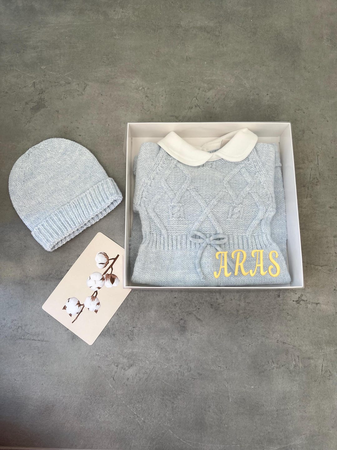 2 Piece Personalised New Baby Box Gift|baby Set Baby Boy,baby Christmas ...