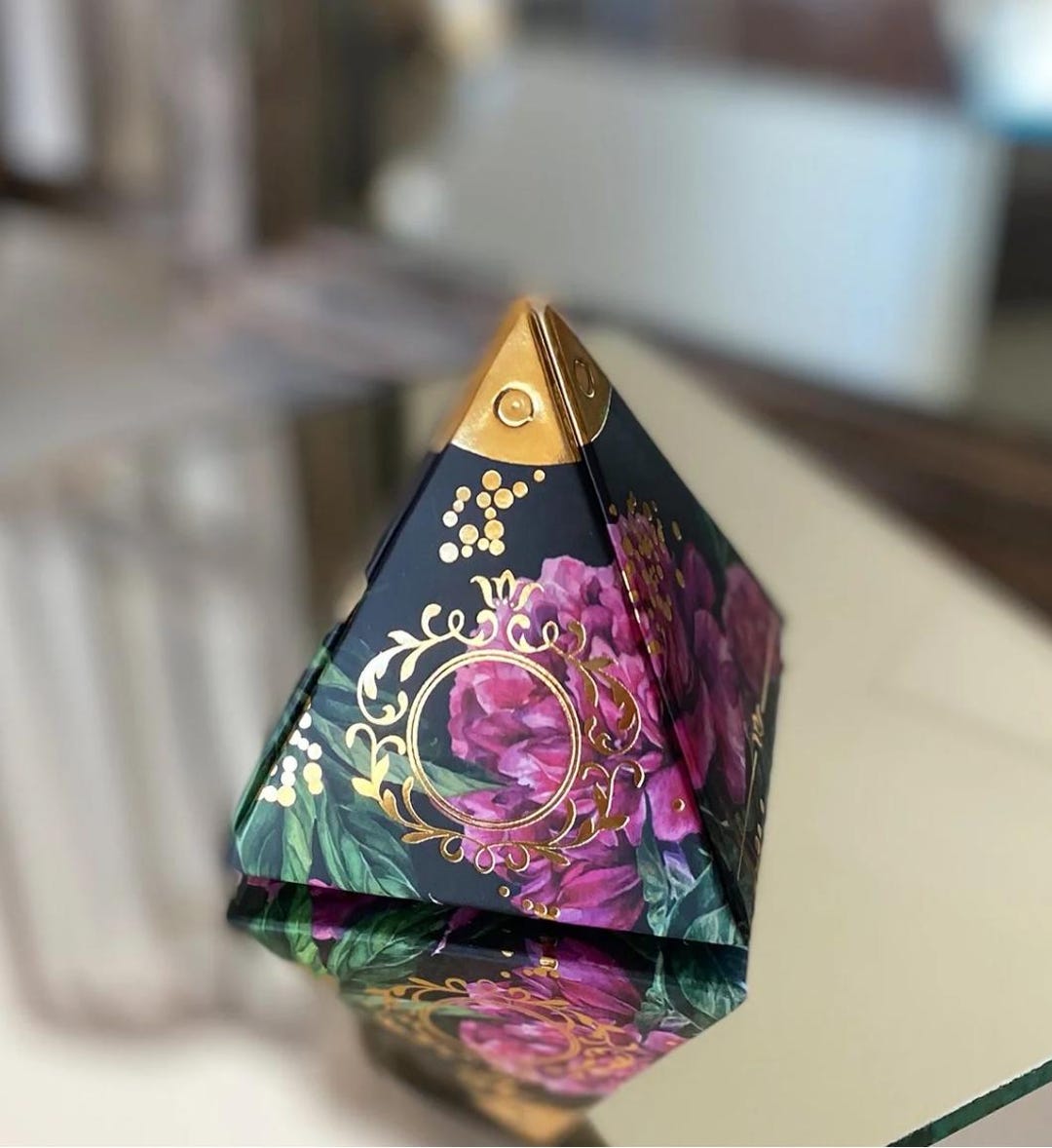 Personalized Floral Pyramid Favor Box, Baby Shower Gift - Etsy