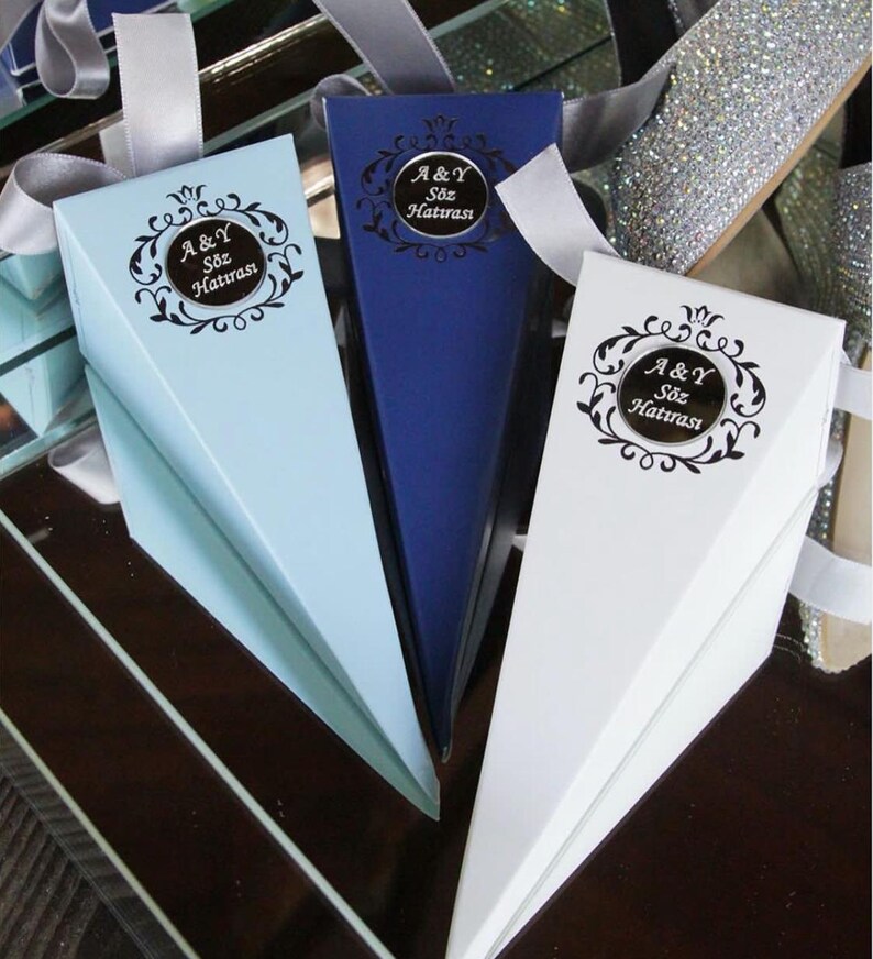 Gold Custom Coni Box, Personalized Candy Box, Baby Gift, Candy Favor ...