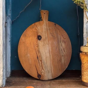 Round Walnut Wooden Cutting Board, Vintage Board, Rustic Cutting Board ...