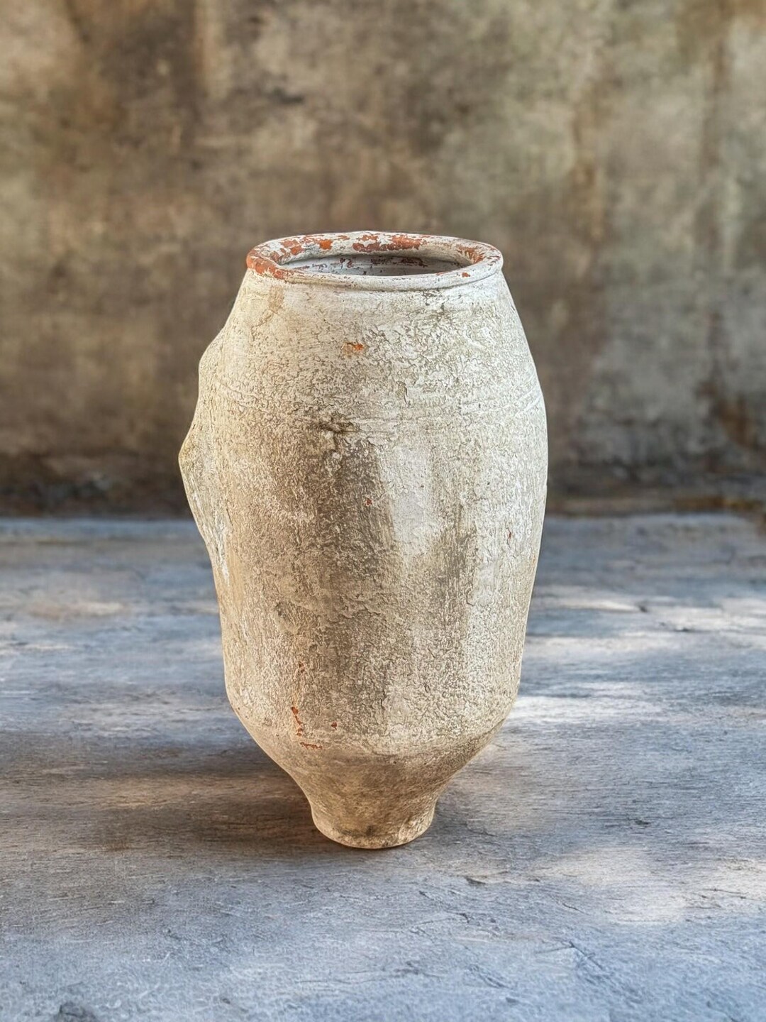 Vintage Terracotta One Handled Vase, Turkish Pottery, Decorative Clay ...