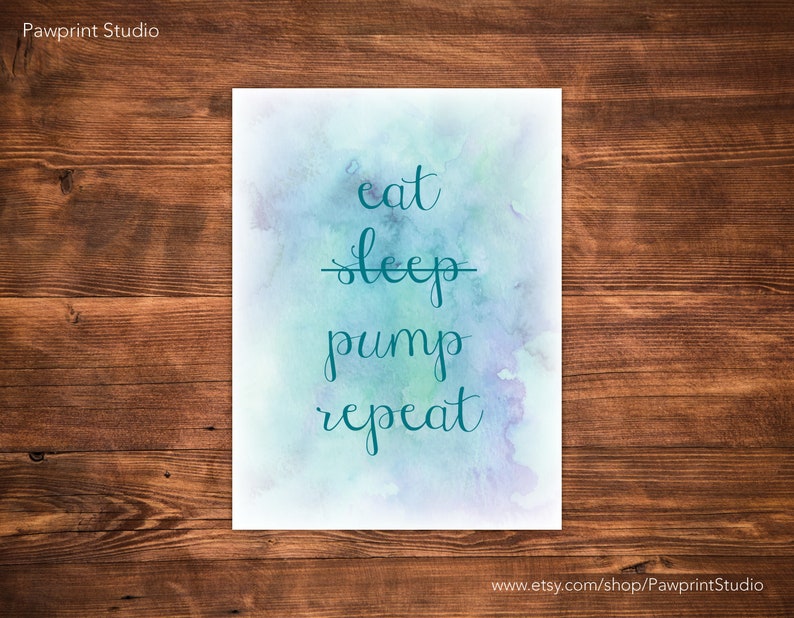INSTANT PRINTABLE: Lactation Room Pumping Poster (eat, Sleep, Pump ...